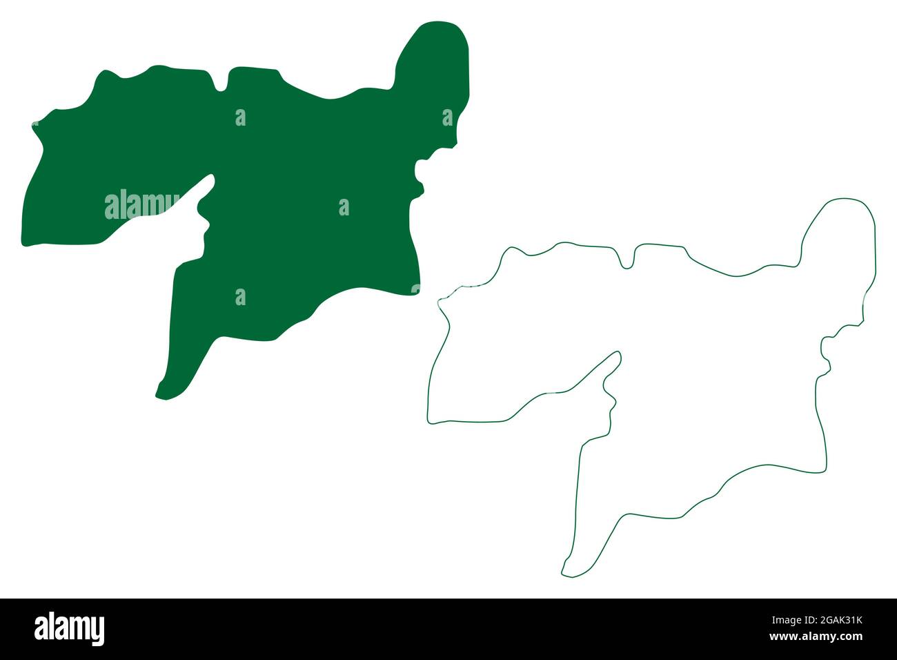 Vellore district (Tamil Nadu State, Republic of India) map vector ...
