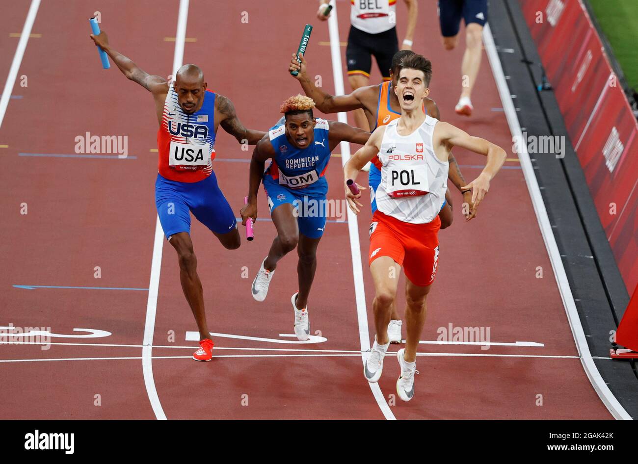 4x400m relay team poland hi-res stock photography and images - Alamy