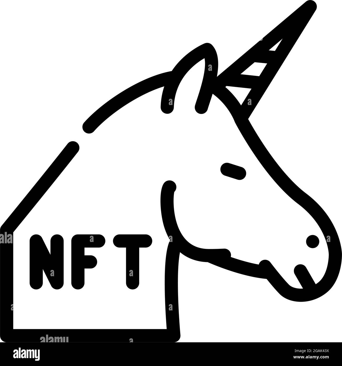 Nft code line icon Cut Out Stock Images & Pictures - Alamy