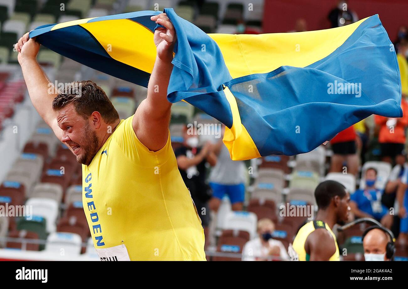 Tokyo, Japan. 31st July, 2021. Daniel Stahl of Sweden celebrates after ...