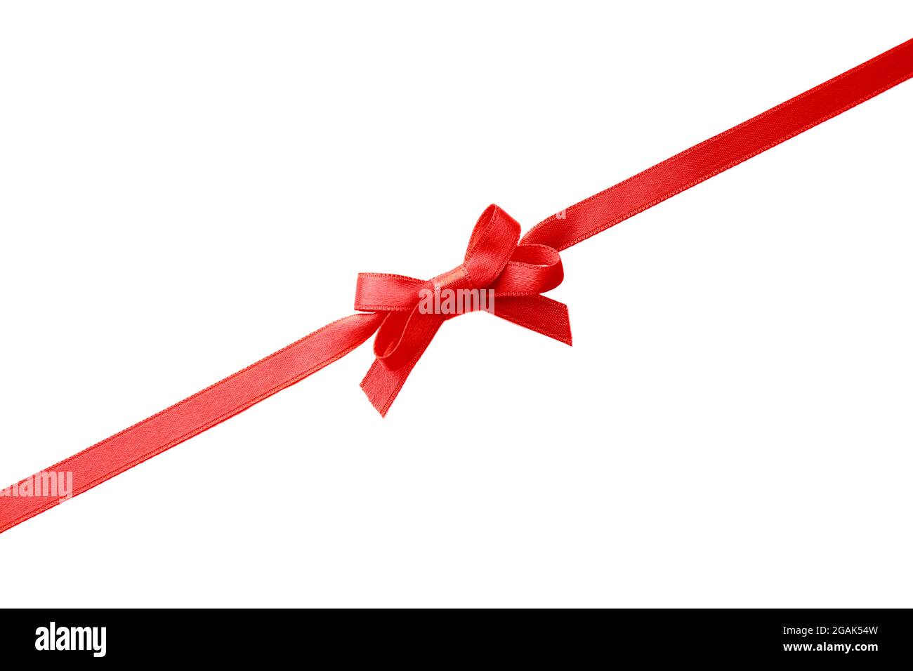 Diagonal ribbon with bow, isolated on white Stock Photo - Alamy