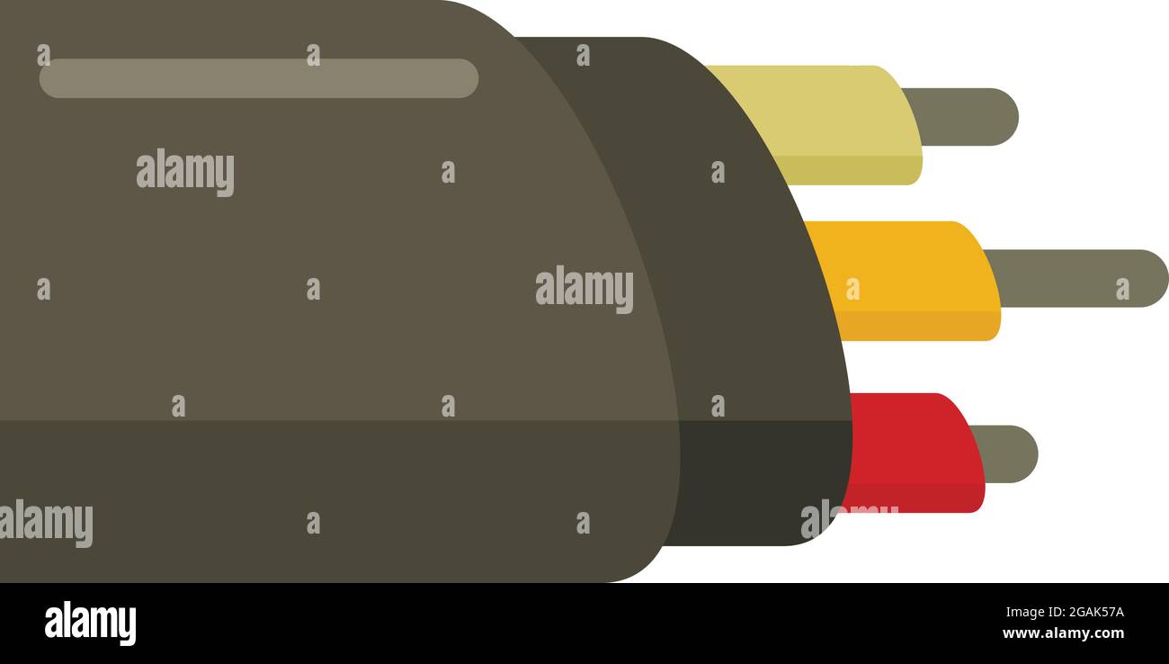 Network optic cable icon. Flat illustration of network optic cable ...