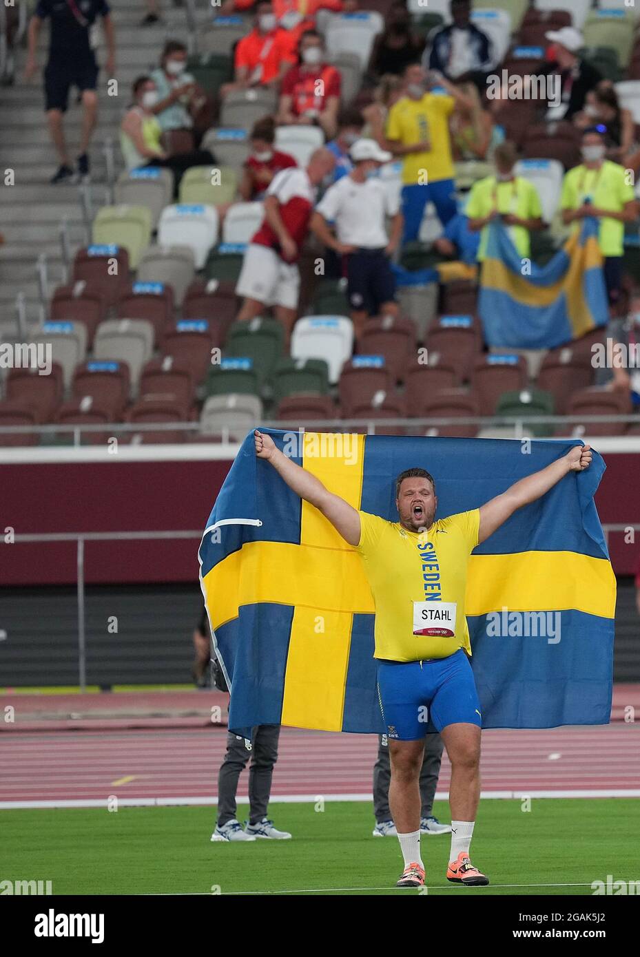 Tokyo, Japan. 31st July, 2021. Daniel Stahl of Sweden celebrates after ...