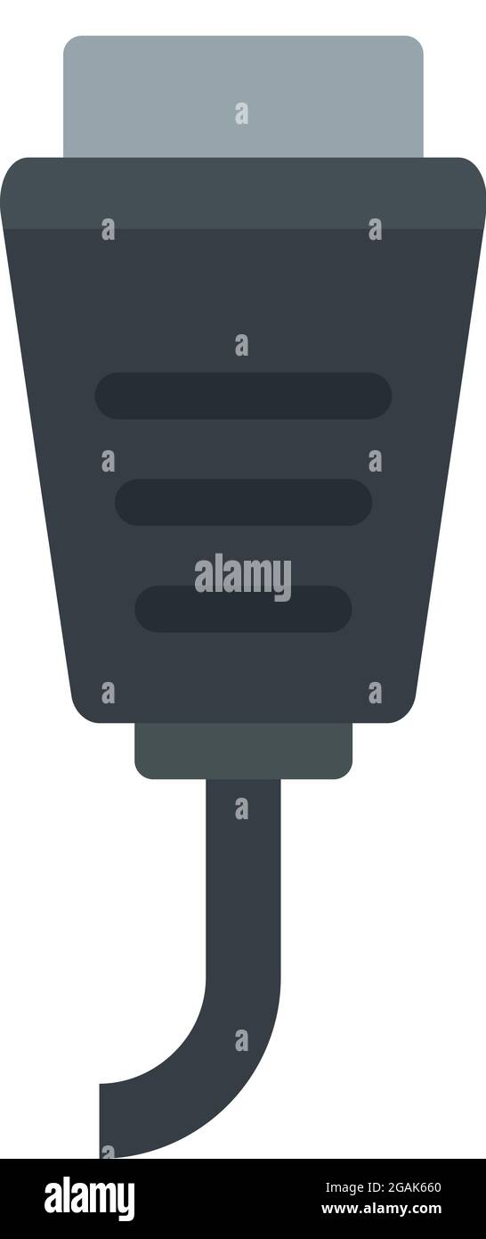 Data connection cable icon. Flat illustration of data connection cable ...