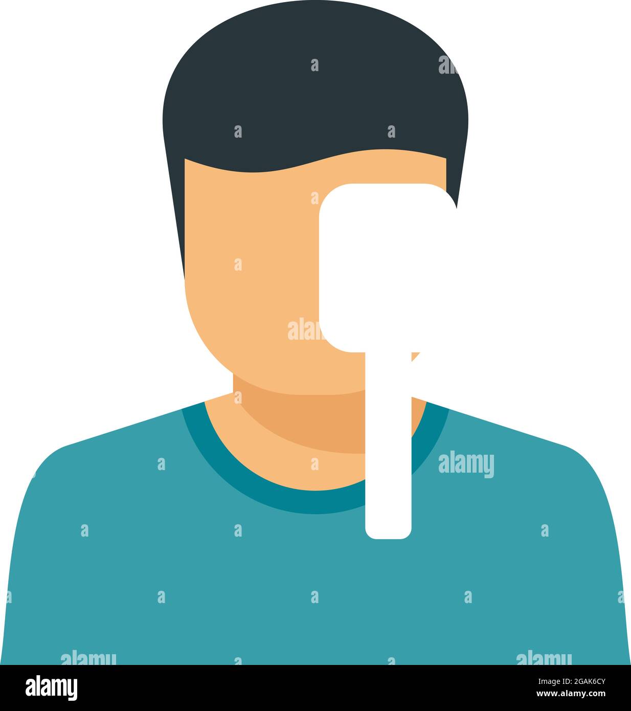 Check eye examination icon. Flat illustration of check eye examination ...