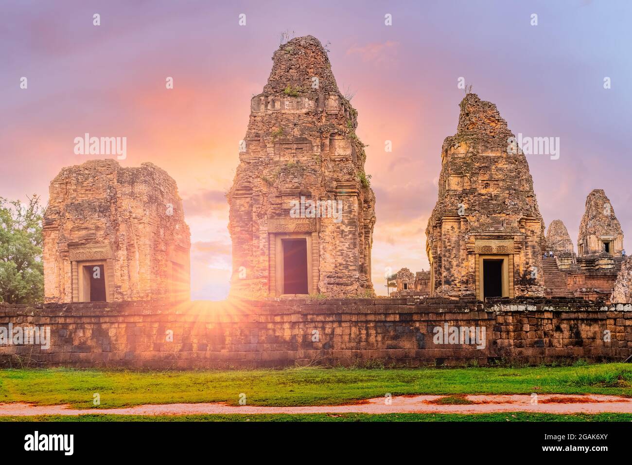 Angkor, Cambodia. Pre Rup temple at golden sunset Stock Photo - Alamy
