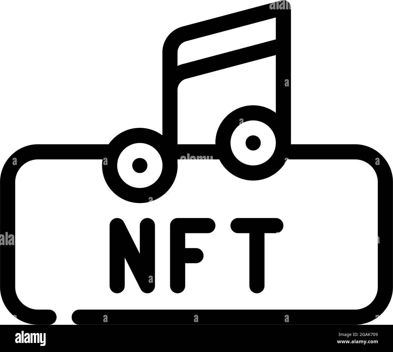 nft and music line icon vector illustration Stock Vector Image & Art ...
