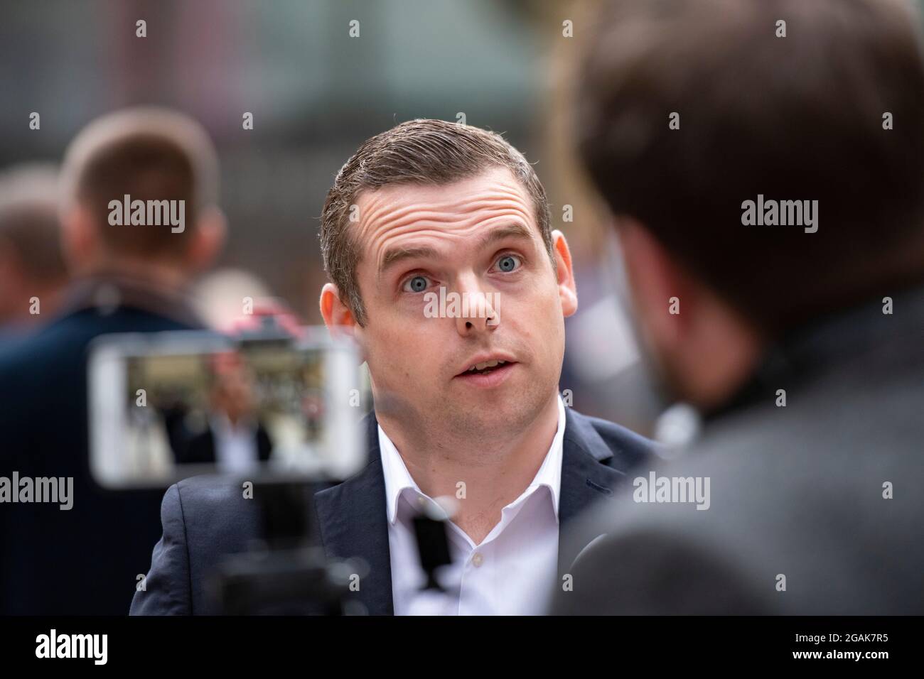 Glasgow, Scotland, UK. 30 July 2021. PICTURED: Douglas Ross MSP MP ...