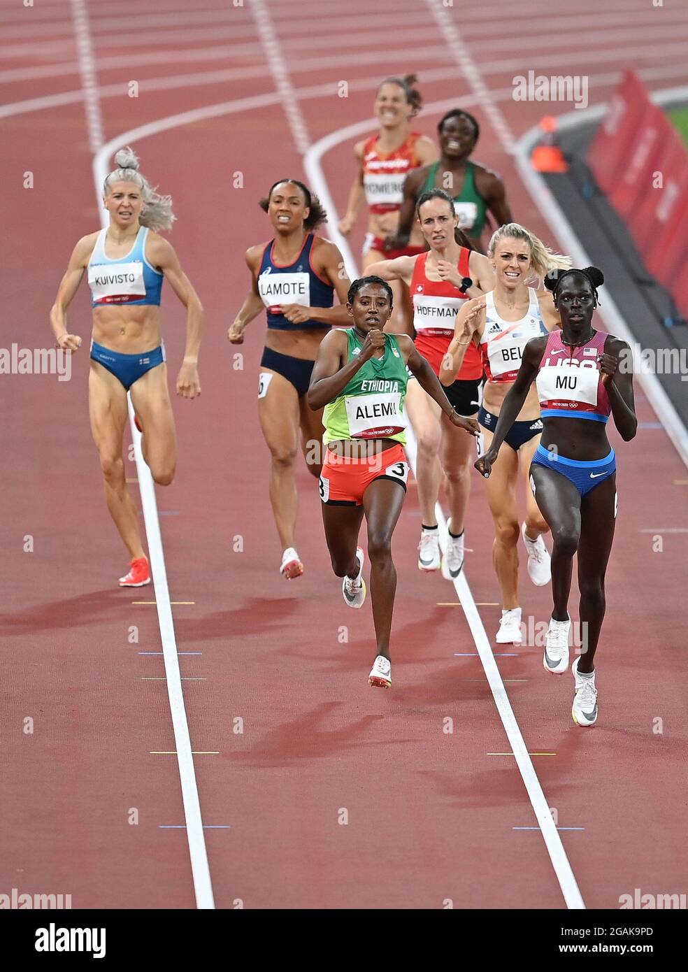 Tokyo, Japan. 31st July, 2021. Athletes compete during the Women's 800m ...