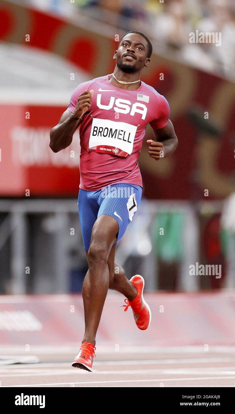 Trayvon Bromell of the United States is pictured following his first ...