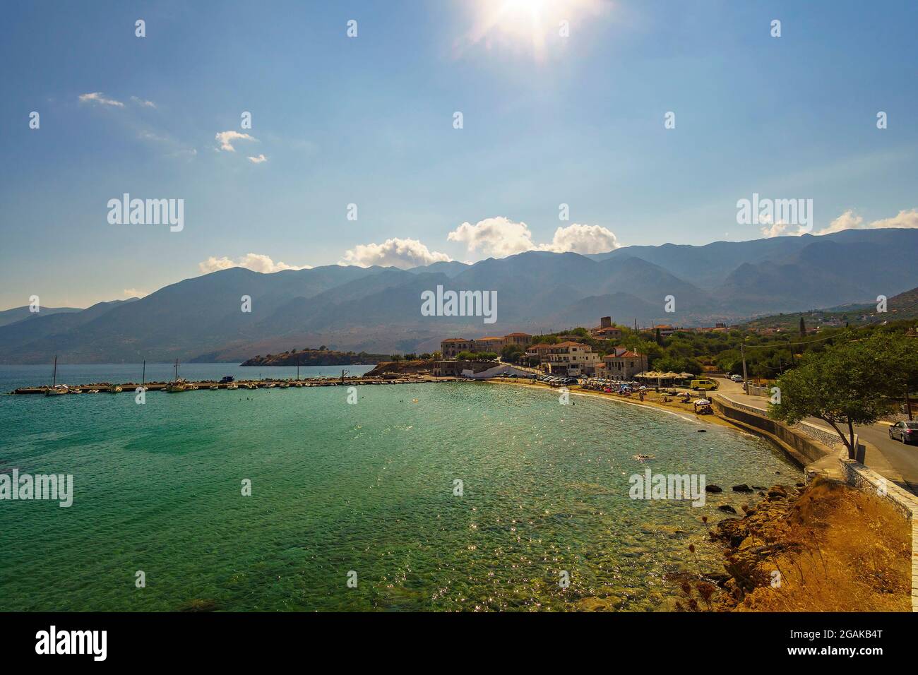 The beautiful seaside village of Kotronas located in Mani area in ...
