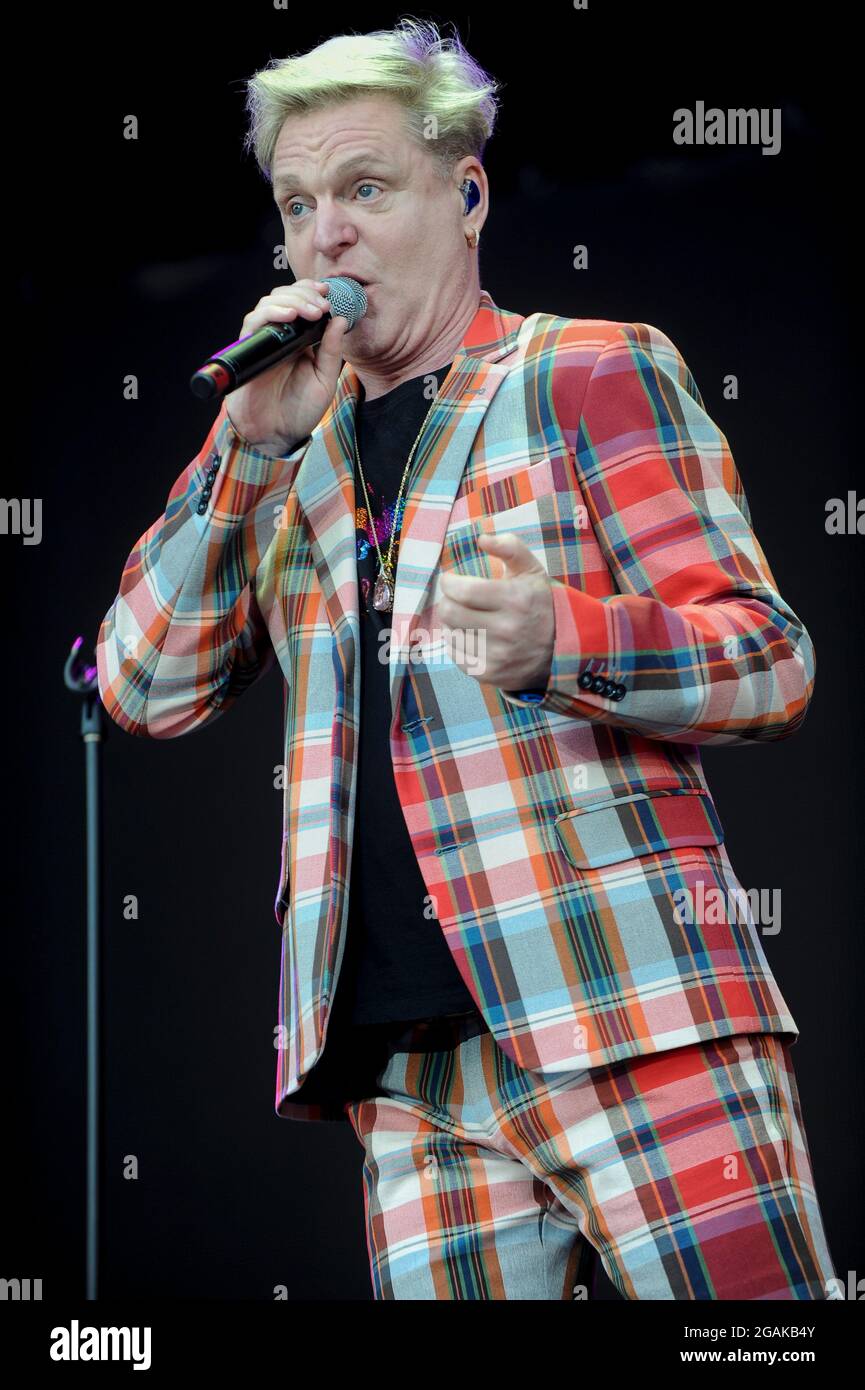 Andy Bell Erasure Performing at Lets Rock Leeds 80s Stock Photo - Alamy