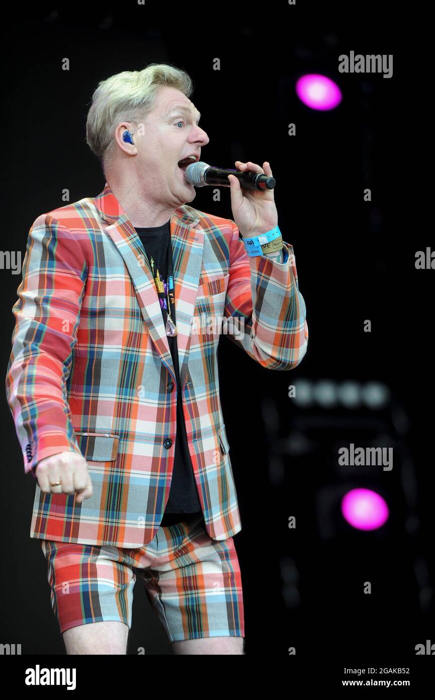 Andy Bell Erasure Performing at Lets Rock Leeds 80s Stock Photo - Alamy