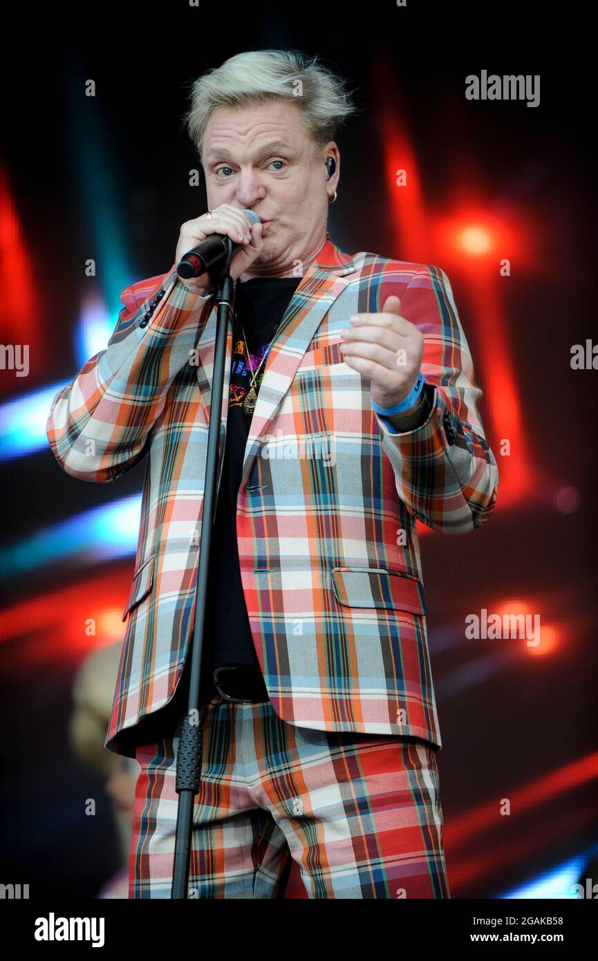 Andy Bell Erasure Performing at Lets Rock Leeds 80s Stock Photo - Alamy