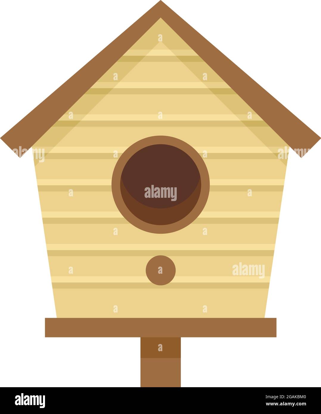 Bird house icon. Flat illustration of bird house vector icon isolated ...