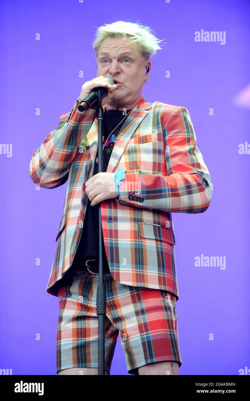 Andy Bell Erasure Performing at Lets Rock Leeds 80s Stock Photo - Alamy