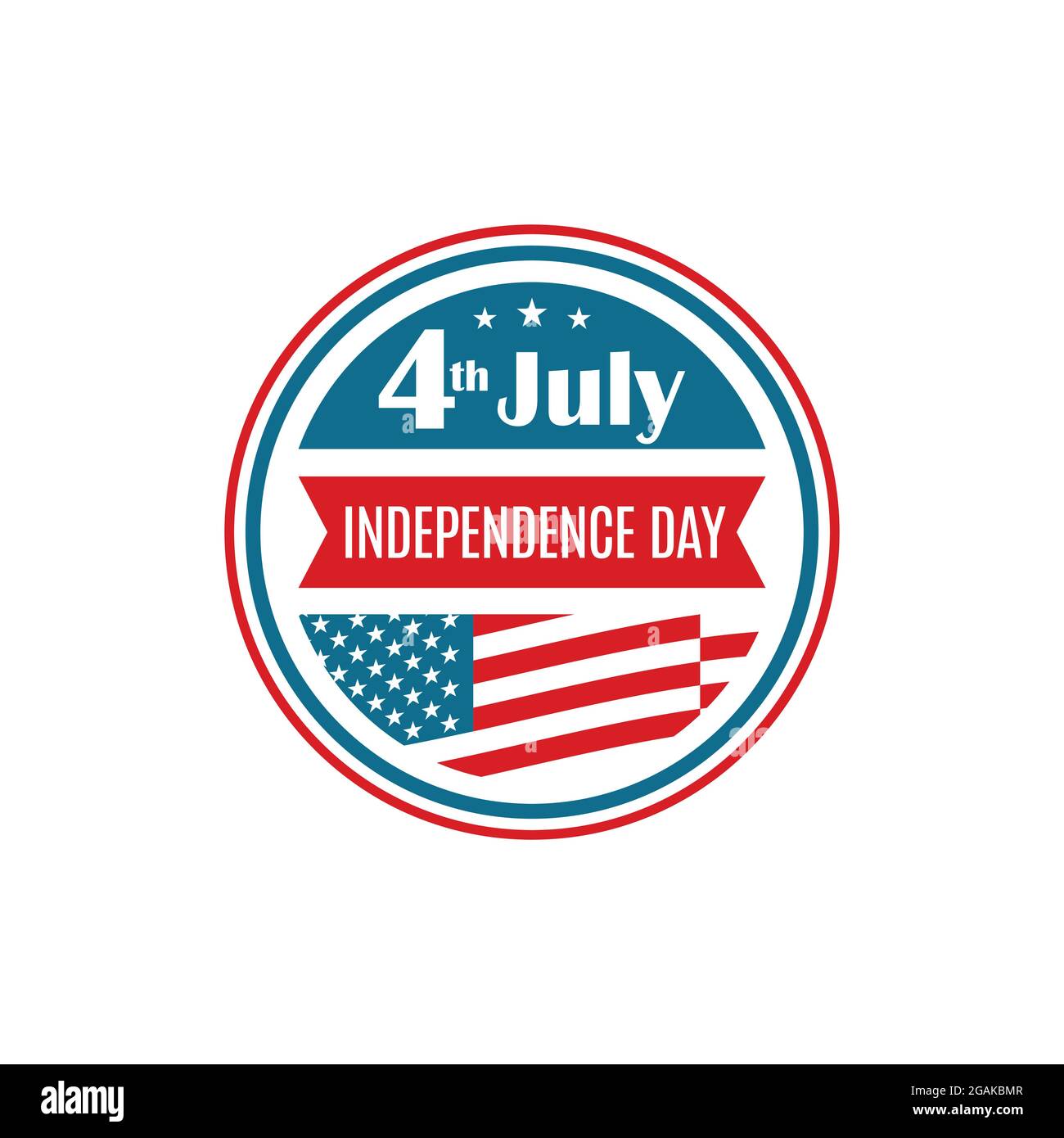 United States Independence Day icon. Badge for 4th of July. Vector ...