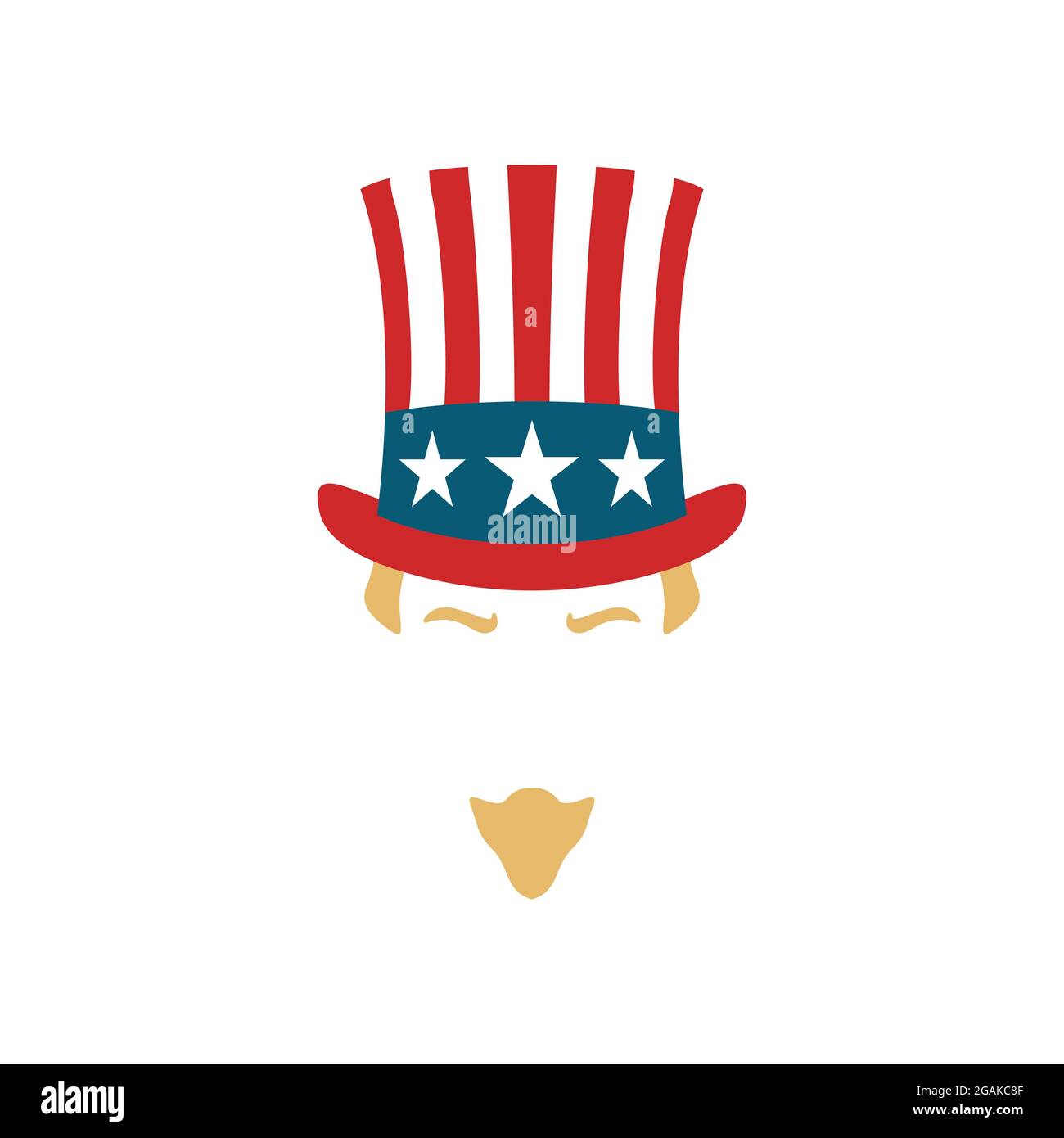 Portrait of Uncle Sam. National holiday in United States of America ...