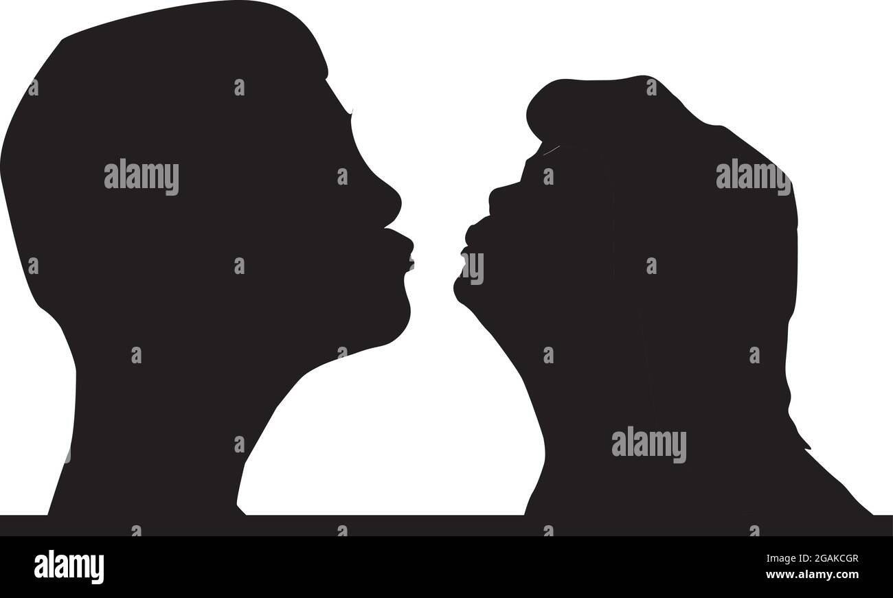 Kissing couple drawing hi-res stock photography and images - Alamy