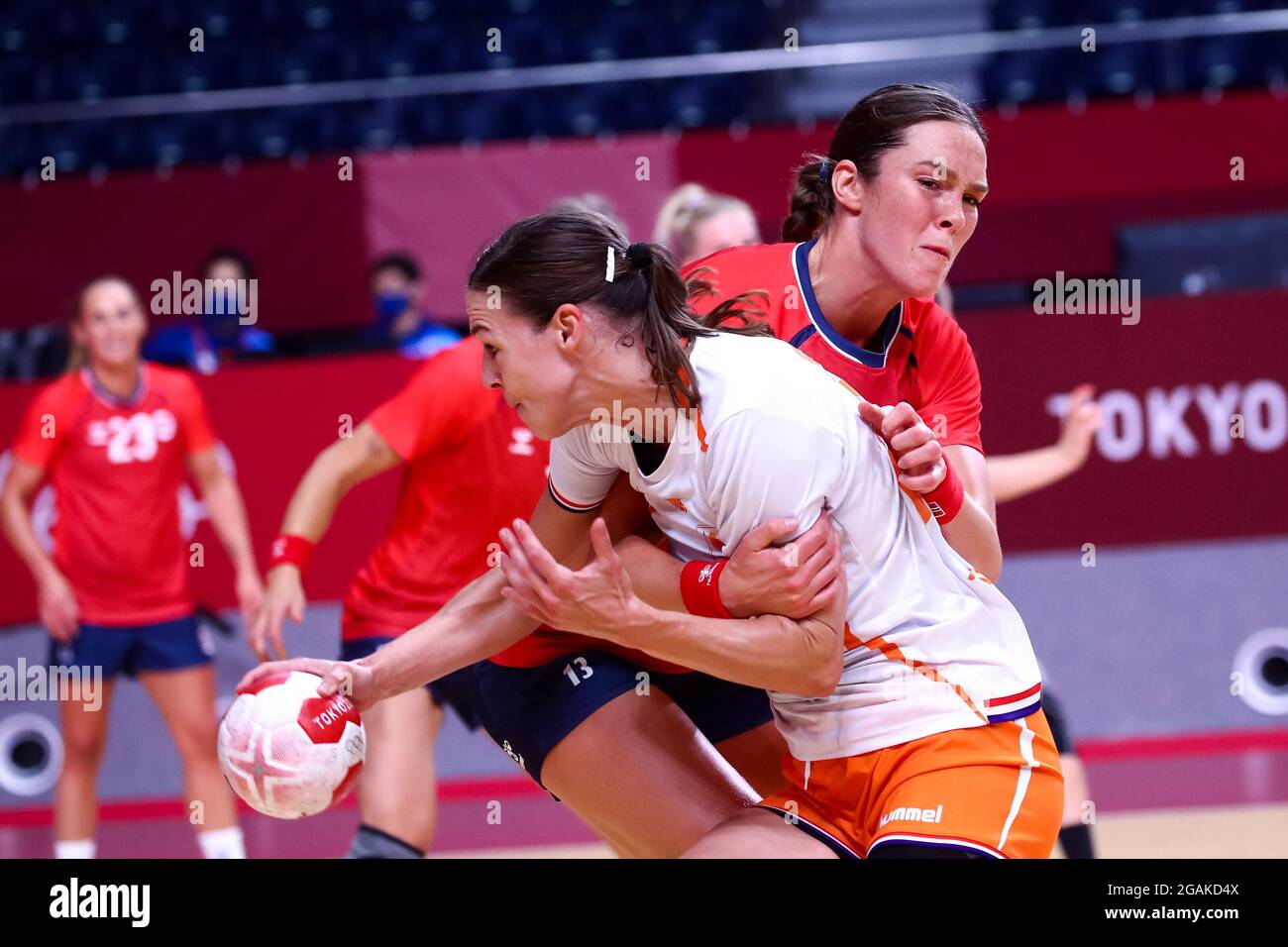 TOKYO, JAPAN - JULY 31: Inger Smits of the Netherlands and Kari ...