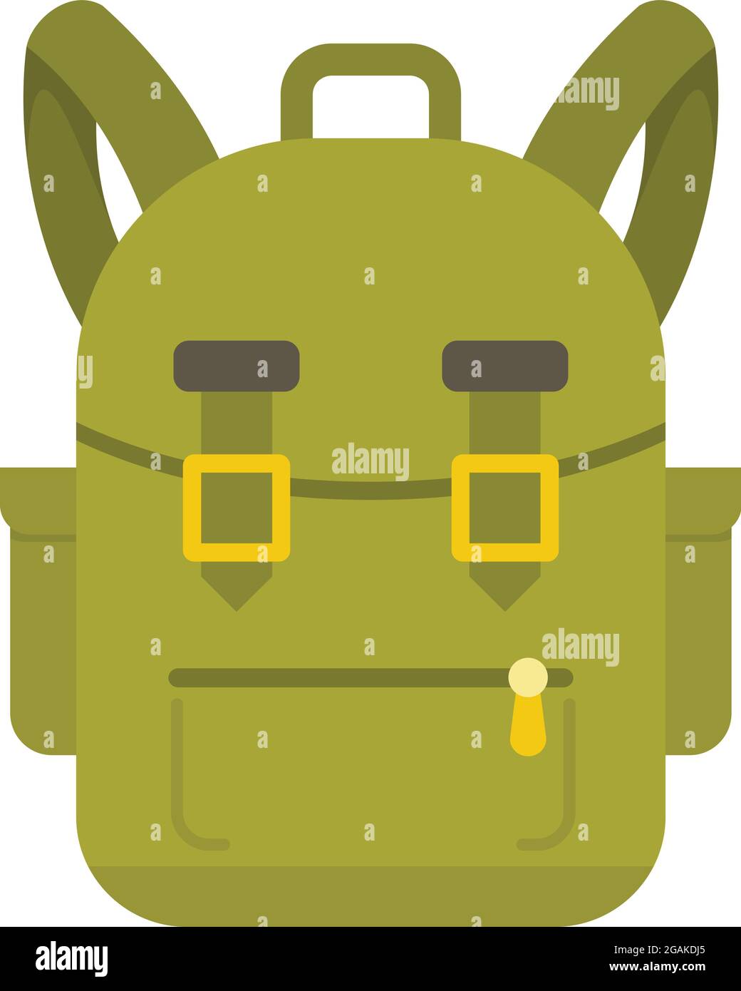 Camping backpack icon. Flat illustration of camping backpack vector ...
