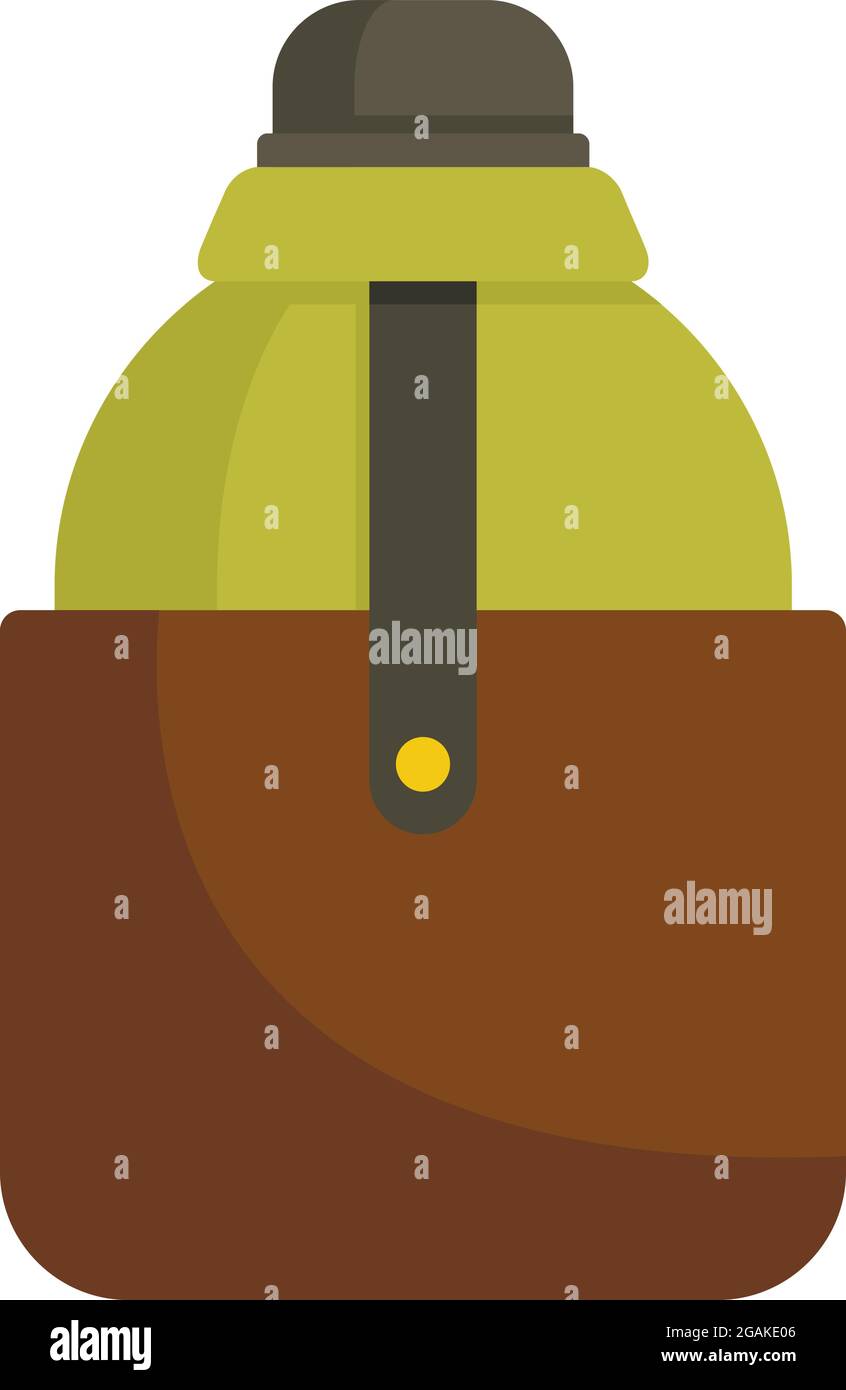 Water flask icon. Flat illustration of water flask vector icon isolated ...