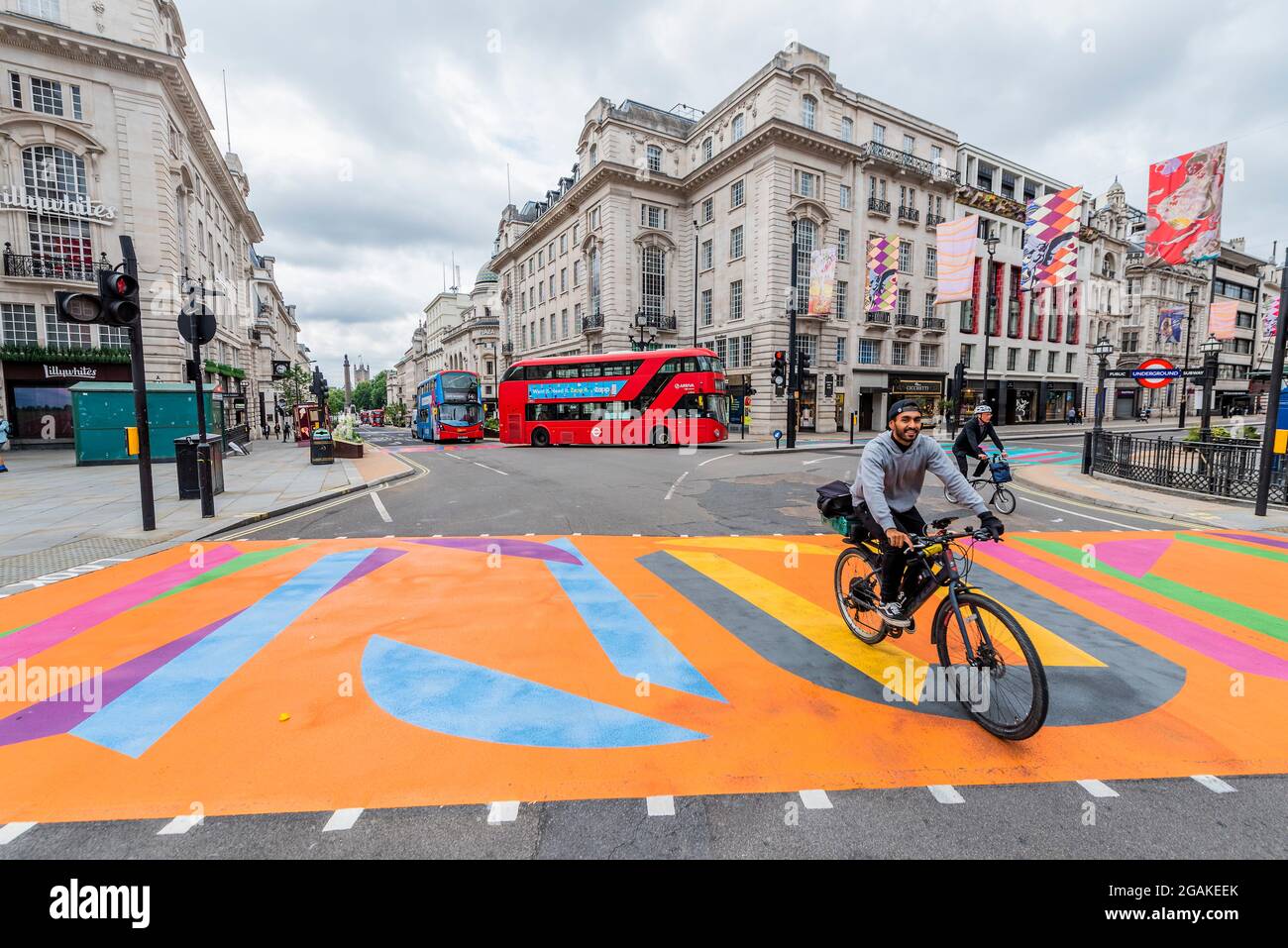 London, UK. 31st July, 2021. Vanessa Jackson's brightly painted ...