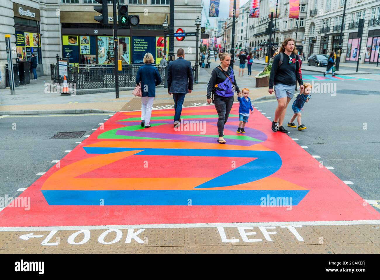 London, UK. 31st July, 2021. Vanessa Jackson's brightly painted ...