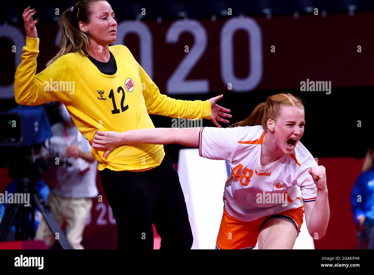 TOKYO, JAPAN - JULY 31: Silje Solberg of Norway and Dione Househeer of ...