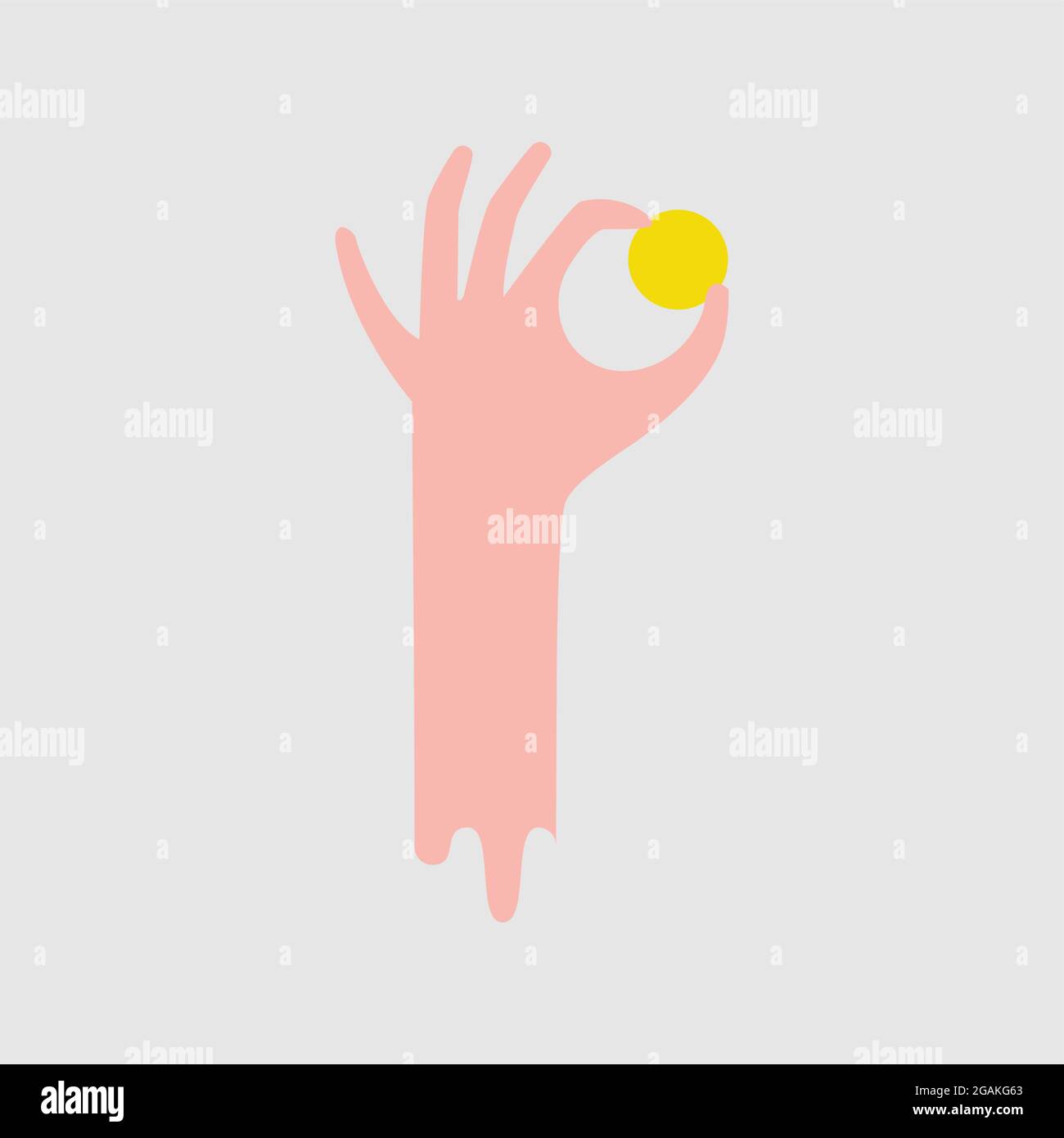 Human hand holding golden coin flat vector EPS File Stock Vector Image ...