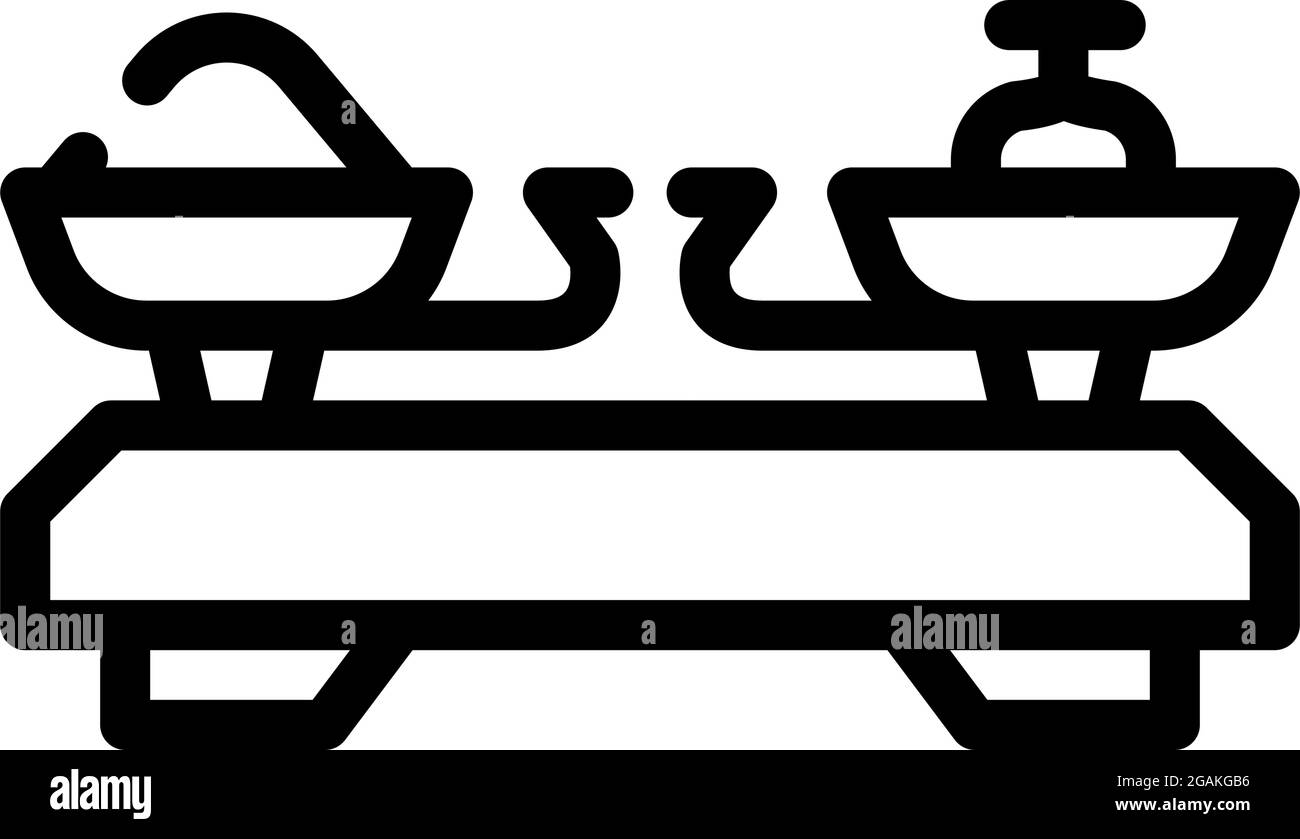 kitchen scale line icon vector illustration Stock Vector Image & Art ...