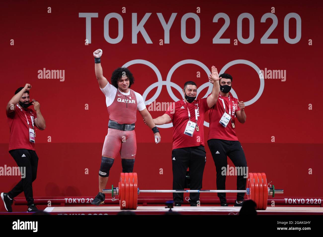 Tokyo, Japan. 31st July, 2021. Fares Ibrahim E. H. Elbakh (2nd L) of ...