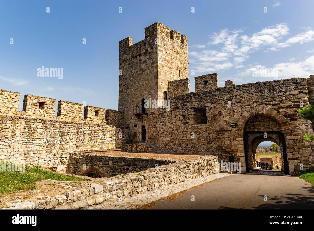Kalemegdan Fortress is historic castle towers, gate, and bridge in ...