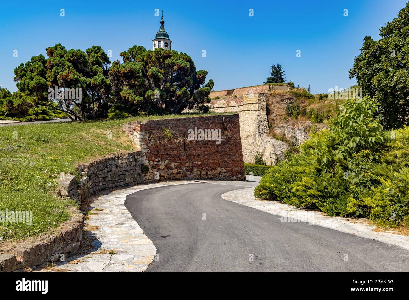 Kalemegdan Fortress is historic castle towers, gate, and bridge in ...