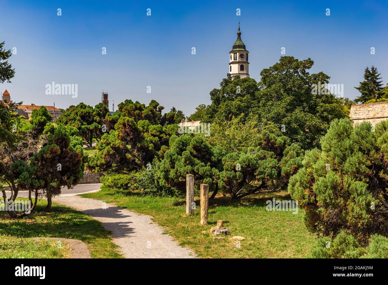Kalemegdan Fortress is historic castle towers, gate, and bridge in ...