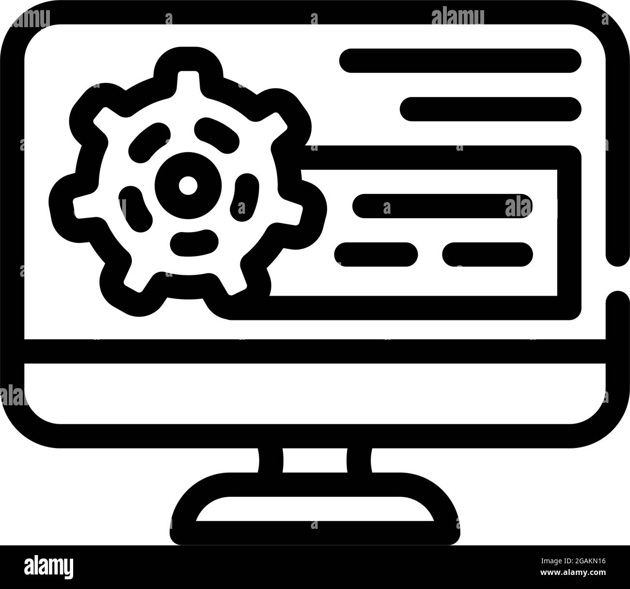 computer accounting line icon vector illustration Stock Vector Image ...