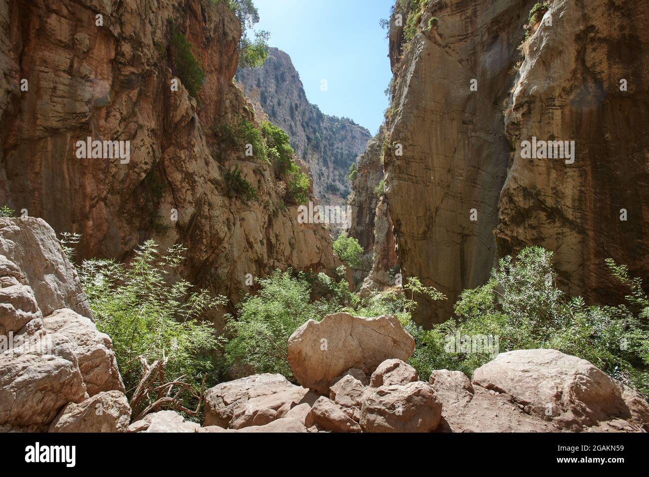 Narrow canyon of Butterfly Valley in Fethiye Stock Photo - Alamy