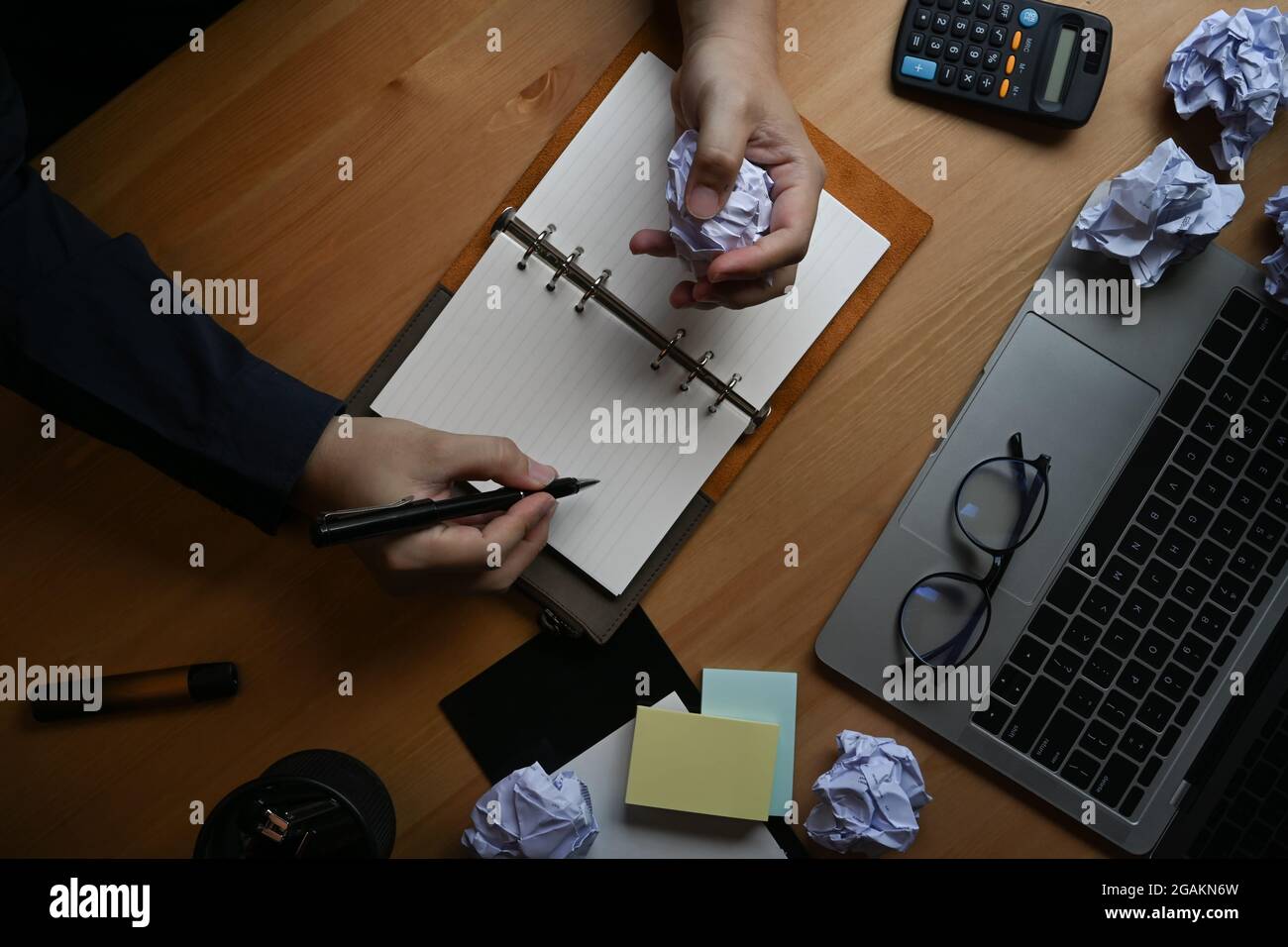 Overhead shot businessman writing hi-res stock photography and images ...