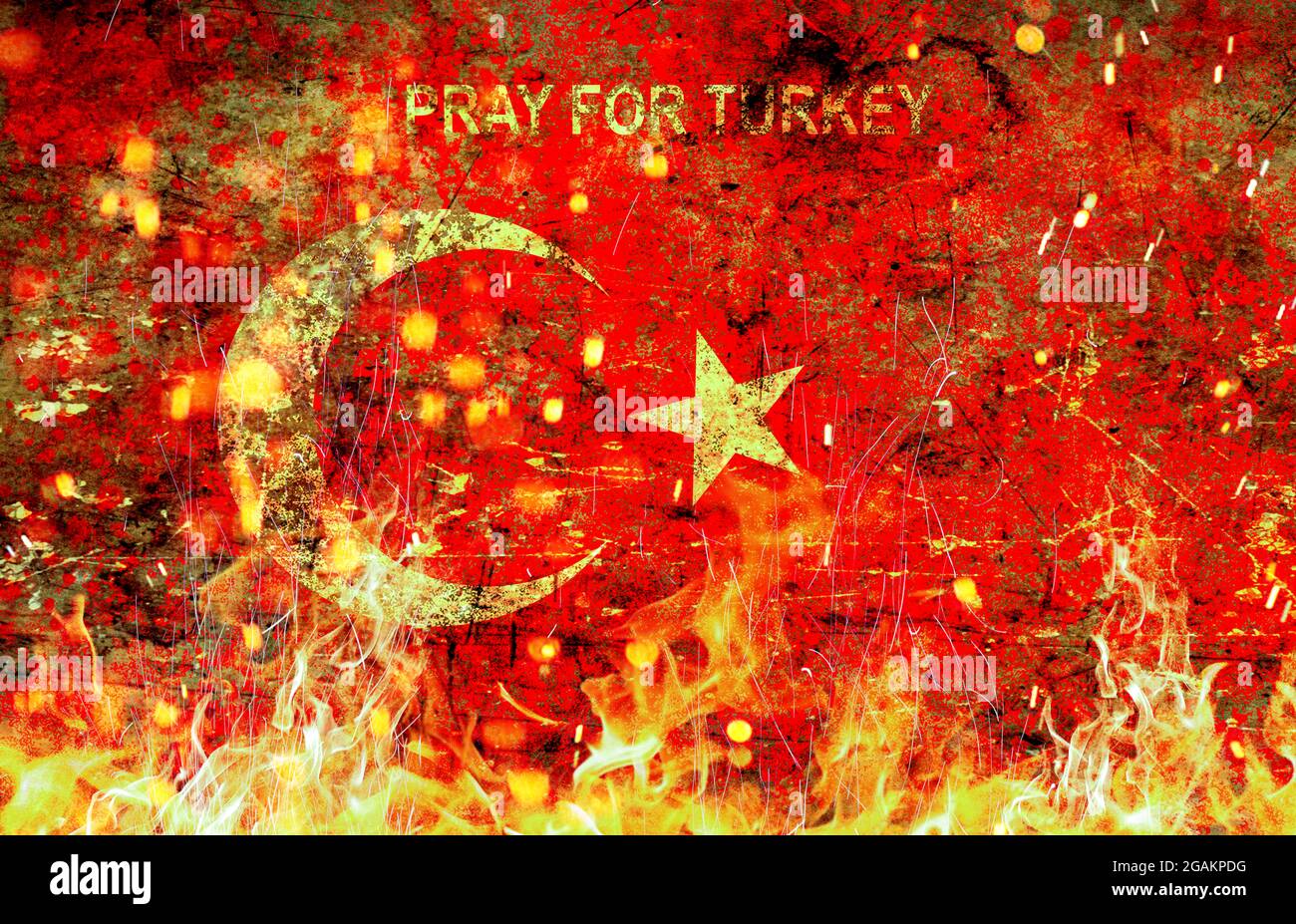 Fire in Manavgat Antalya Turkey, fire fumes in the turkey. pray for ...