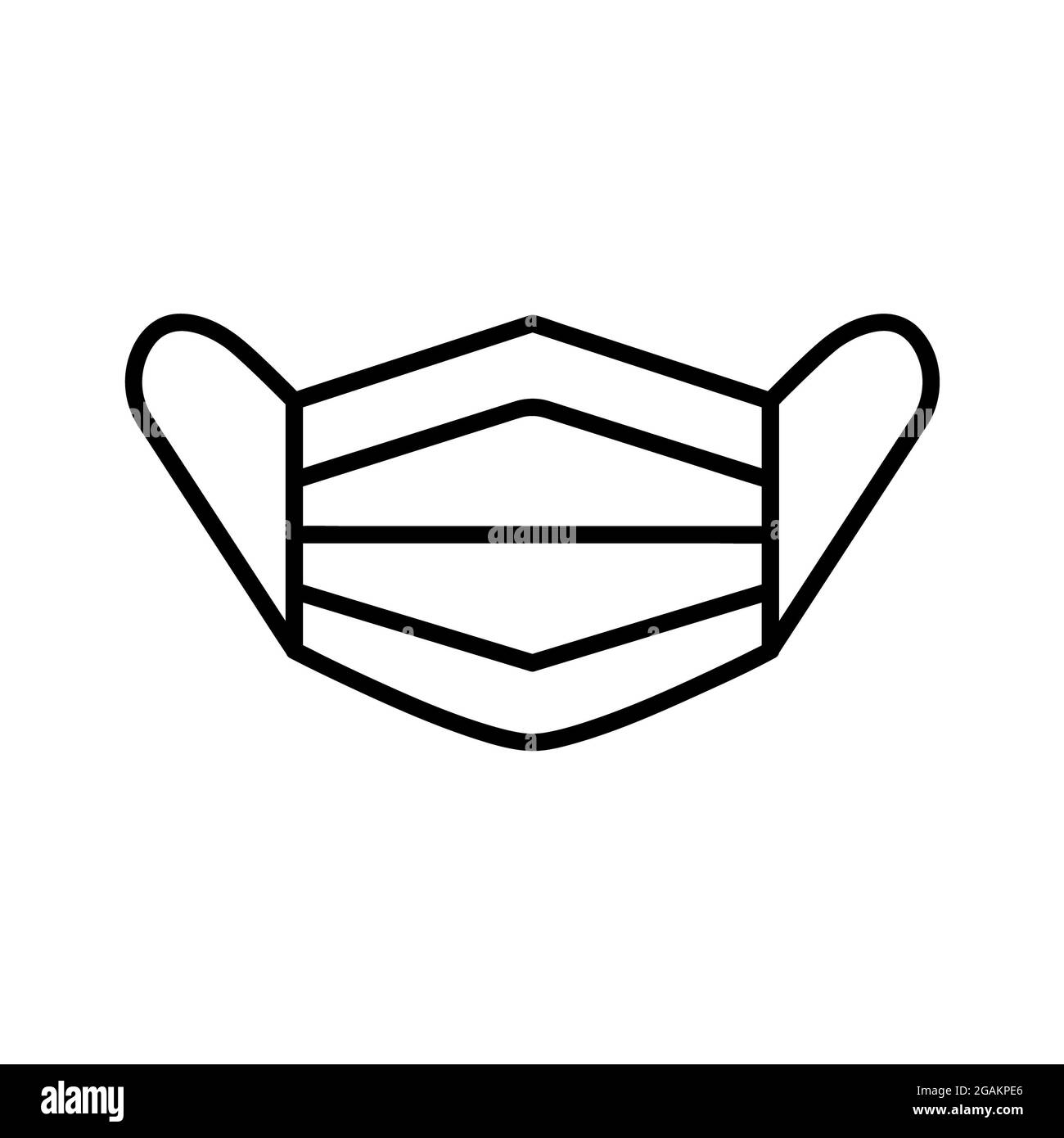 Face protective mask icon. Flat pictogram for web. Line stroke ...