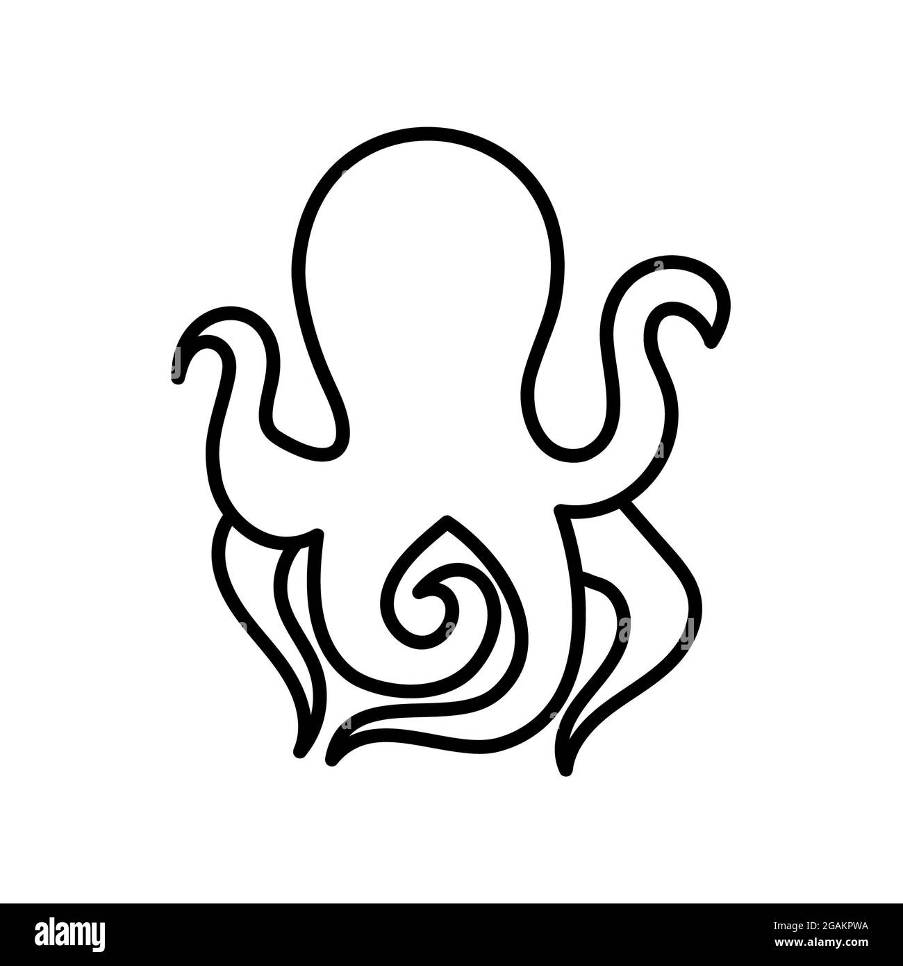 Simple Octopus Outline