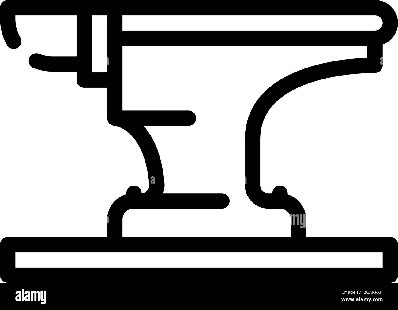 anvil for forging metal line icon vector illustration Stock Vector ...