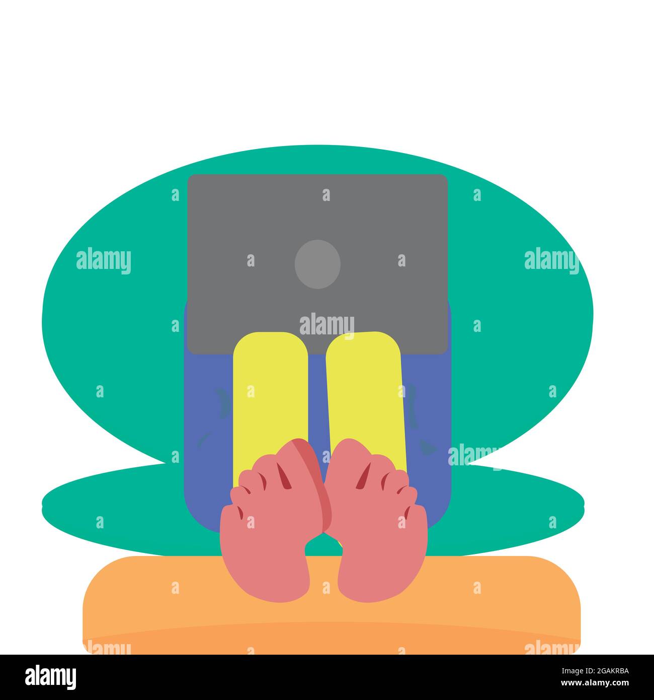 Work barefoot Stock Vector Images - Alamy