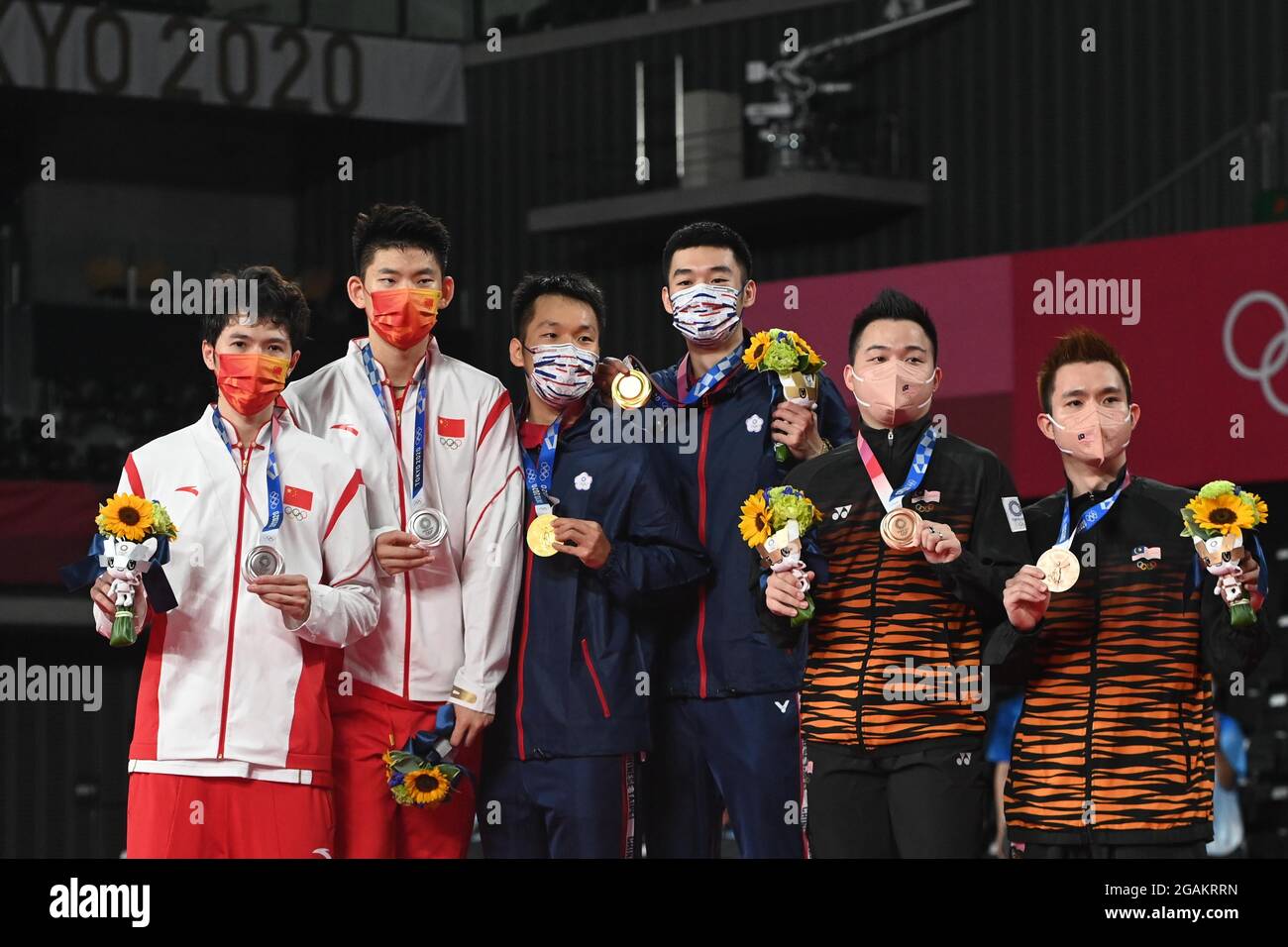 Tokyo, Japan. 31st July, 2021. Gold medalists of Chinese Taipei, silver ...