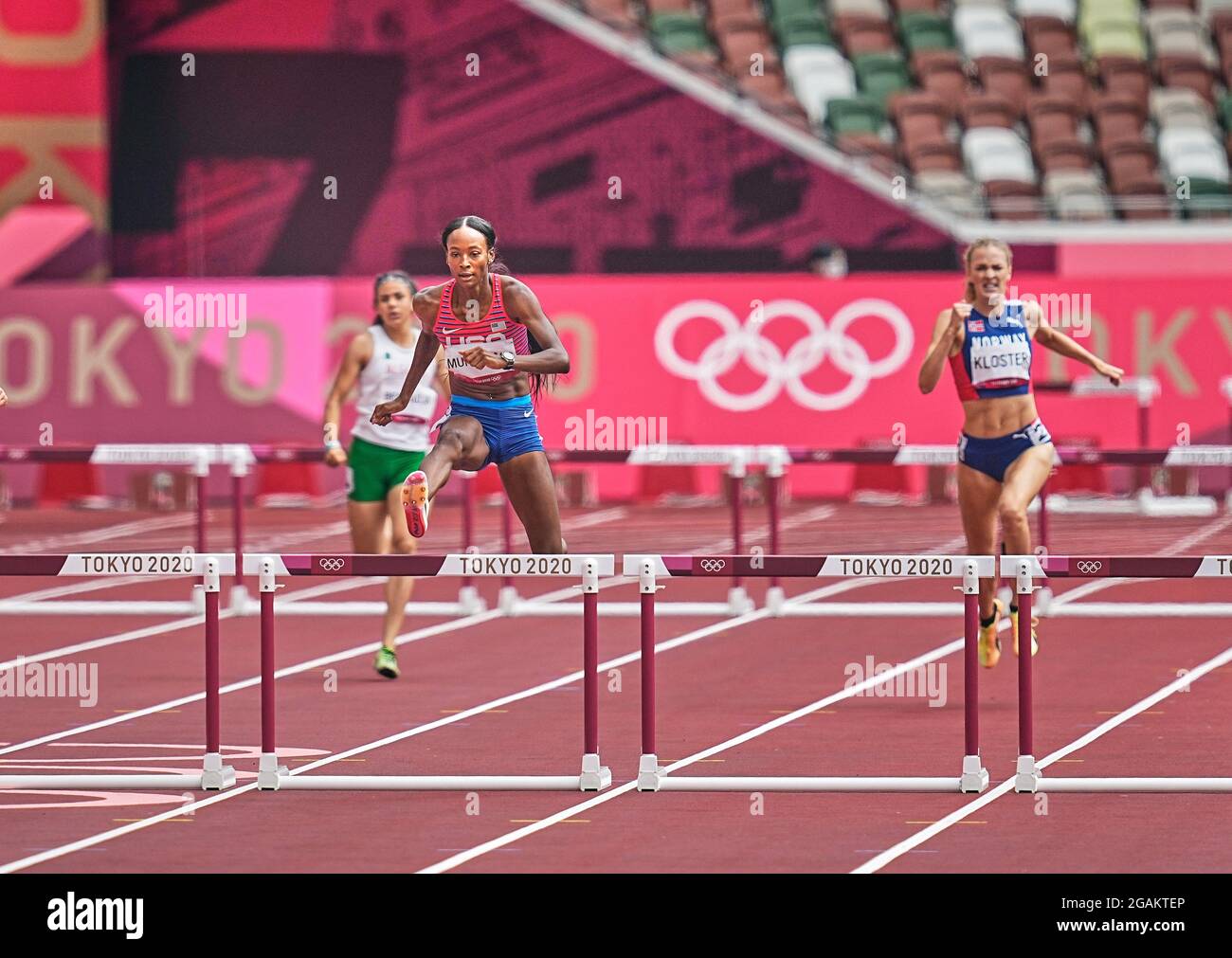 Dalilah Muhammad from USA during 400 meter hurdles for women at the ...