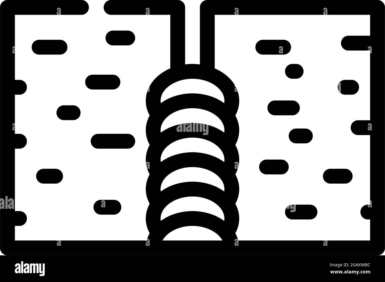welding seam line icon vector illustration Stock Vector Image & Art - Alamy