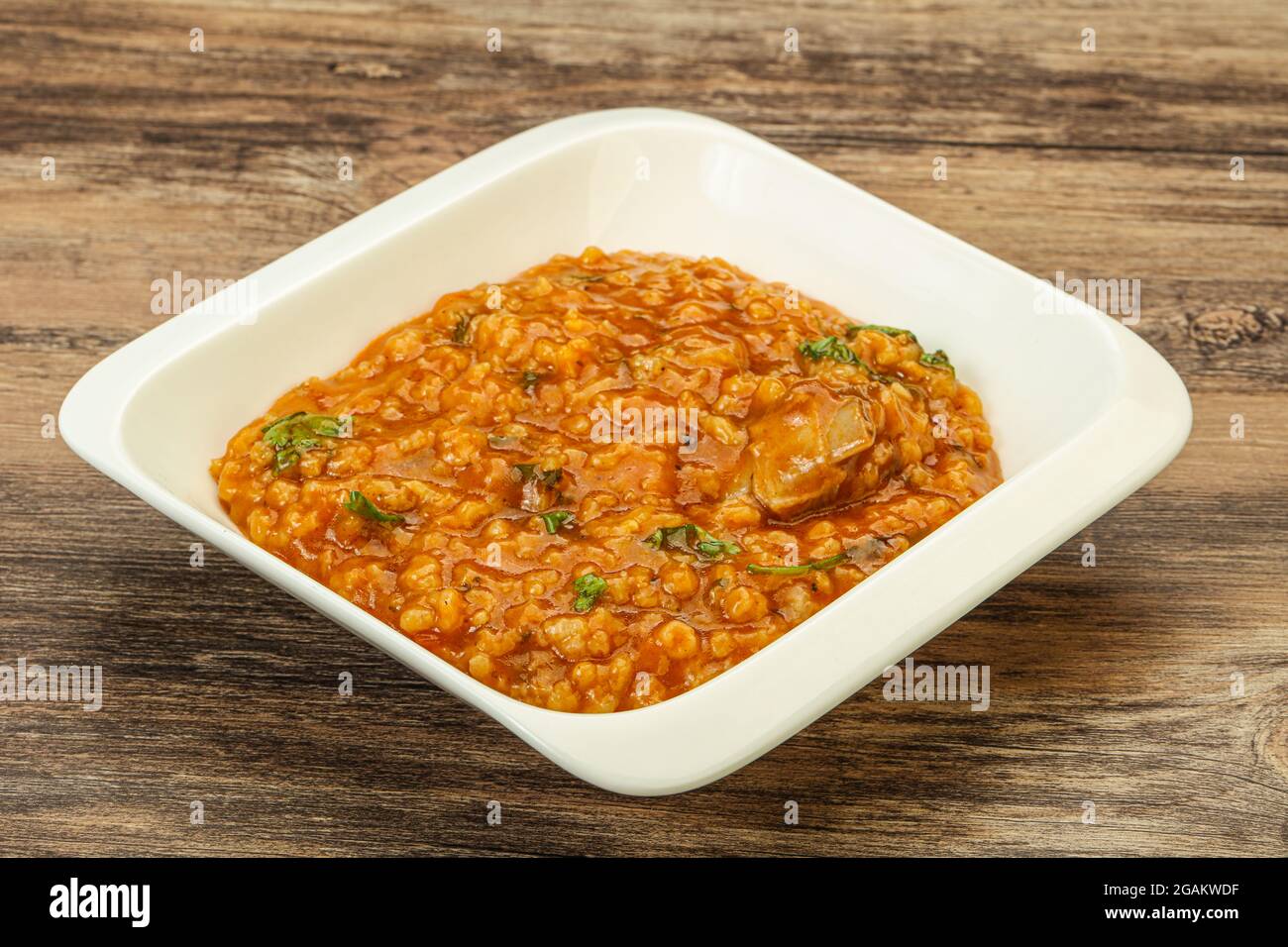 Traditional Georgian Kharcho soup with meat and spices Stock Photo - Alamy