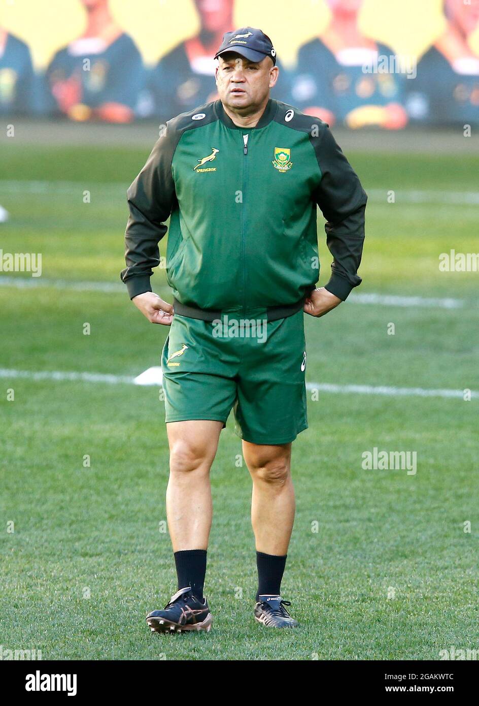 South Africa's assistant forwards coach Deon Davids before the Castle ...