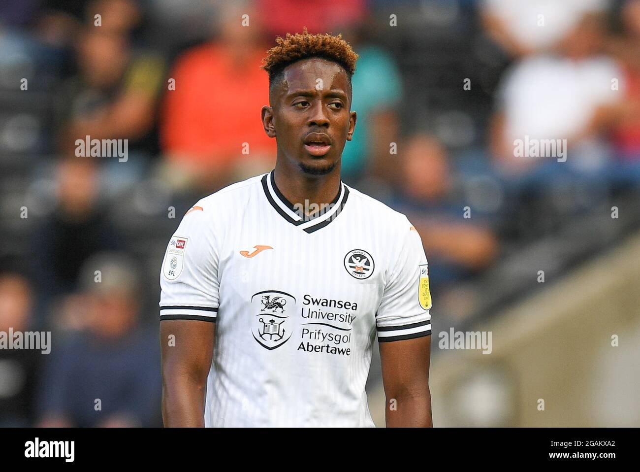 Jamal Lowe #10 of Swansea City in action during the game Stock Photo ...