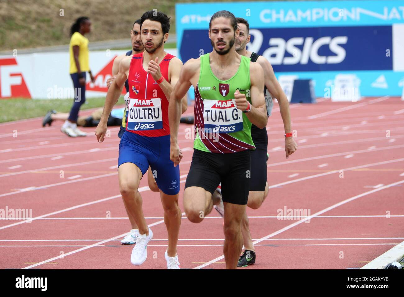 CULTRU Sacha , TUAL Gabriel 800 M Mens during the 2021 Athletics French ...